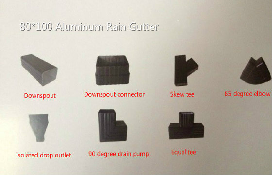 cheap Roofing Draining Aluminum Custom Rain Gutters , Commercial Rain Gutters