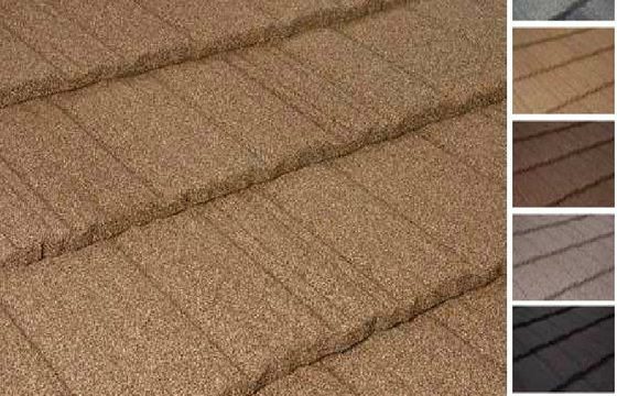 cheap Colorful Flat shake Stone Chip Coated Steel / Metal Roof Tiles For hotel