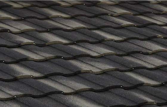 cheap Polished Gray Double Roman Building heat insulation roof Tiles / roofing panel
