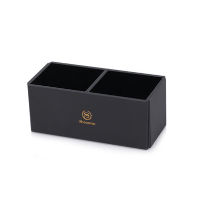 400*280*30mm black  rectangular acrylic room service tray