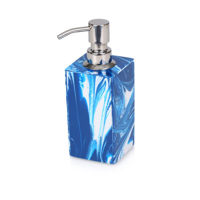 hotel resin products blue & white rectangular flat resin tray for 5-star hotel