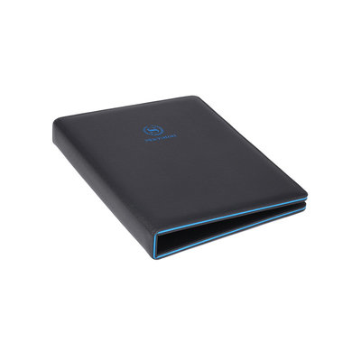 Fire resistance black/ blue pu tissue box hotel room supplies