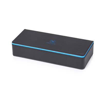 Fire resistance black/ blue pu tissue box hotel room supplies