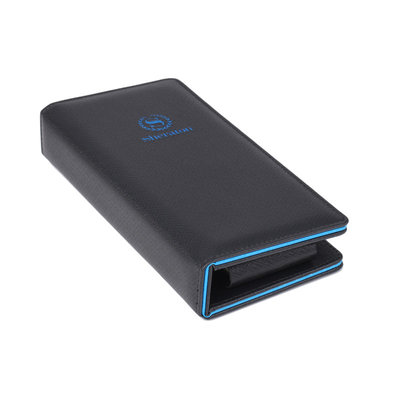 odm blue black faux leather service directory folder for 5 star motel
