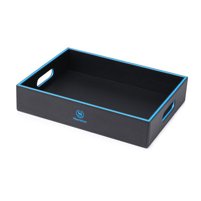 odm blue black faux leather service directory folder for 5 star motel