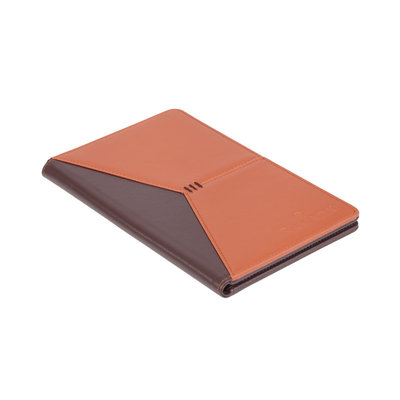 double brown dark leather sachet holder for 5-star hotel guest room