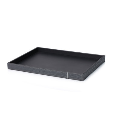Free sample wholelsa manufacturer dia 225*270mm round shape double layer trash bin hotel leather