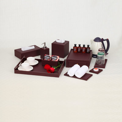 155*70*75mm coffee  acrylic sachet box for 5-star hotel bathroom