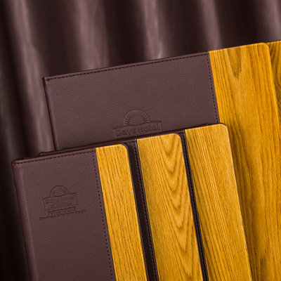 brown luxury trapezoid faux leather hotel room trash cans manufacturer for hotel amenities