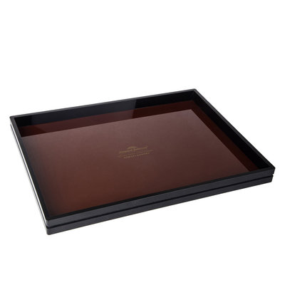 China custom black brown wholesale acrylic soap tray for hotel guest supply