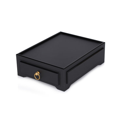 Free sample 240*125*65mm black oblong hotel  tissue box cover