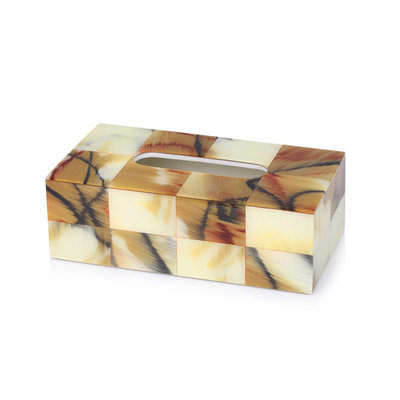 Hotel resin product bathroom accessories resin towel tray/tissue box
