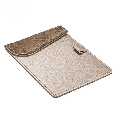 print flower beige leather tv remote controller holder for hotel supply