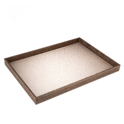 China beige flower pu leatherette ice bucket factory for 5-star hotel guest supply