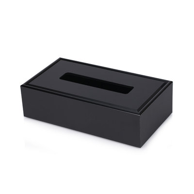 Factory custom wholesale high quality black acrylic square tissue box hotel supply