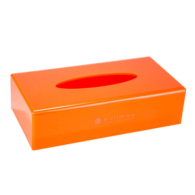 Custom orange  pmma acrylic decorative trays manufacturer for hotel supply