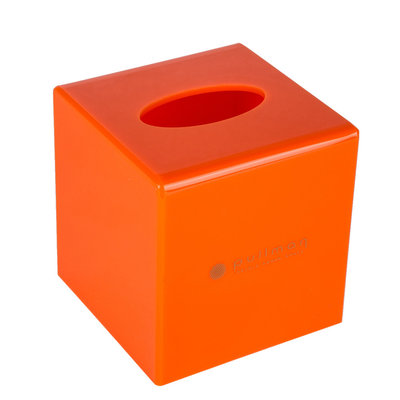 Custom orange  pmma acrylic decorative trays manufacturer for hotel supply