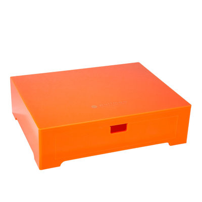 Custom orange  pmma acrylic decorative trays manufacturer for hotel supply