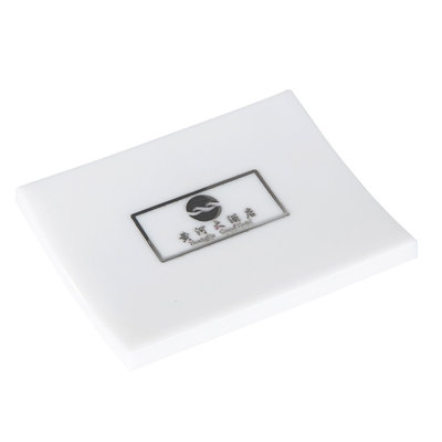 White acrylic with stainless stick tea box can hotel supply