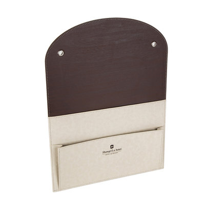 wholesale beige dark wooden pu leather shoe box  for guest room supplies
