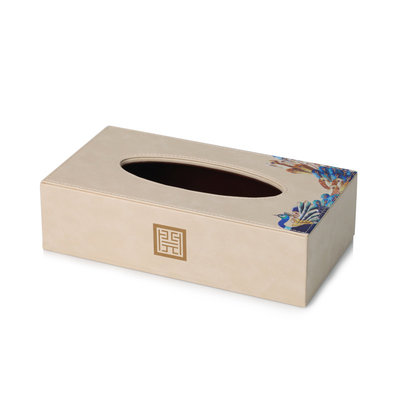 beige print animal pattern  hotel leather memo box case supplies for 5-star hotel