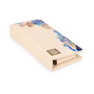 beige print animal pattern  hotel leather memo box case supplies for 5-star hotel