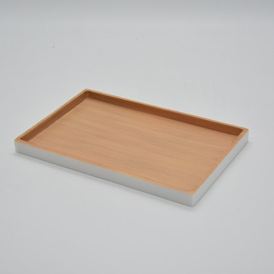 wooden white resin round soap dish for 5-star hotel bathroom accessories