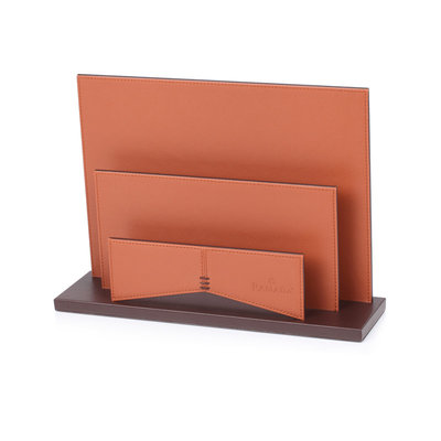 Free sample 400*300*30mm leather drinks tray for 5-star hotel guestroom supplies