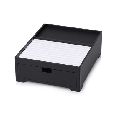 Customized 210*270*85mm acrylic hotel amenities box , toothbrush container for 5-star hotel