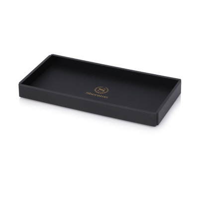 210*270*75mm Black acrylic hotel room hotel amenities box for 5-star Marriot hotel