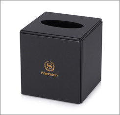 Free sample black acrylic  150*70*60mm tea coffee holder for 5 star Sheraton hotel