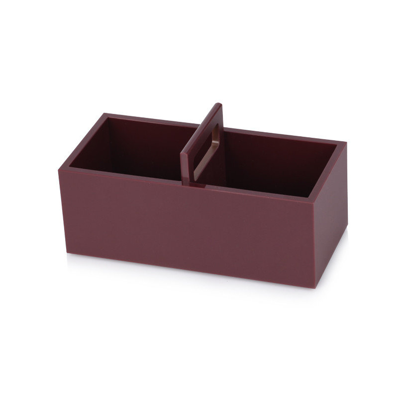 155*70*75mm coffee  acrylic sachet box for 5-star hotel bathroom