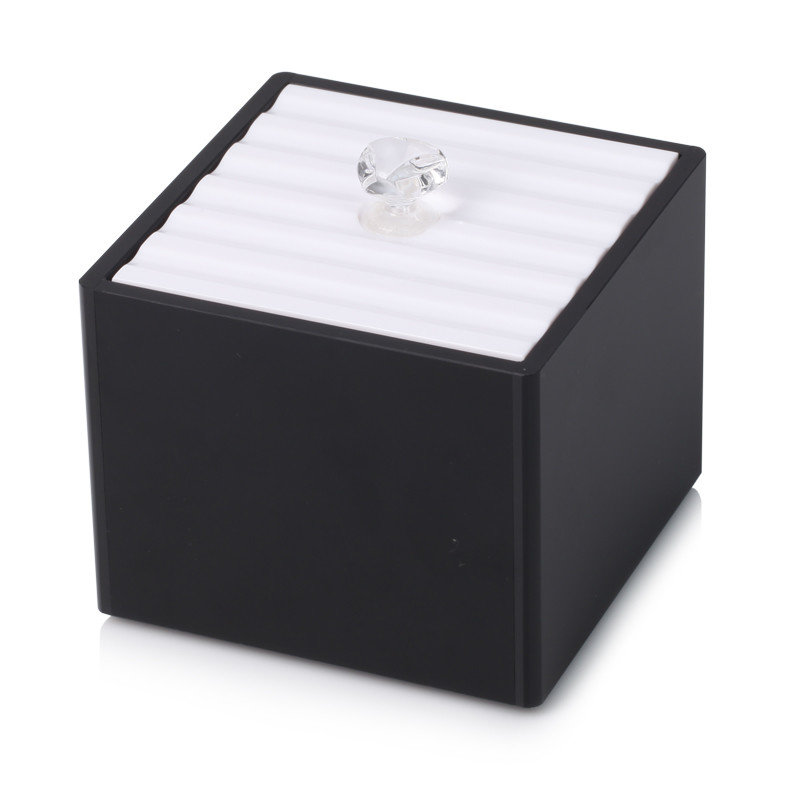 oem 95*95*75 mm black white acylic salt cup for 5-star hotel bathroom