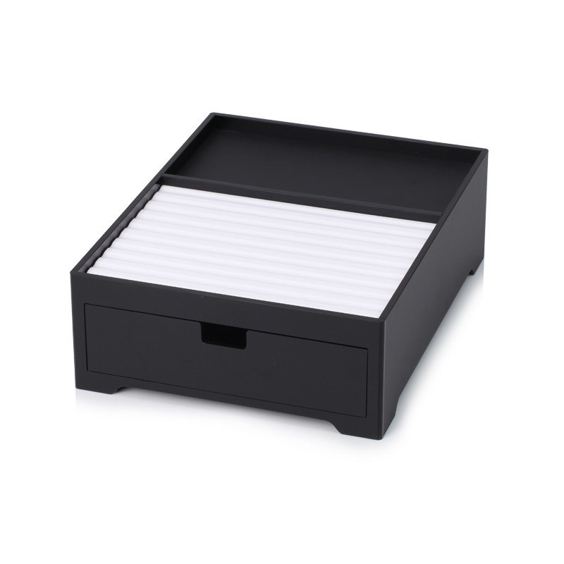 Customized 210*270*85mm acrylic hotel amenities box , toothbrush container for 5-star hotel