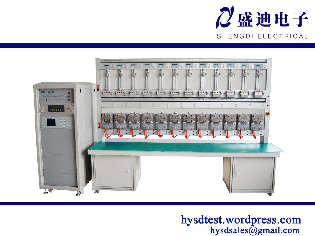 Single phase kwh Meter test bench with 24 meters capable to test with 12 IEC and 12 ANSI