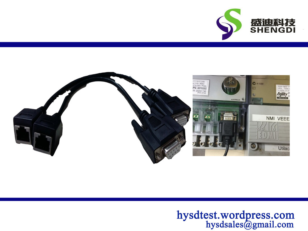 Adaptor lead RJ45 F to DB 9/F UL2464  3P3W 3P4W Kilowatt Hour Meter