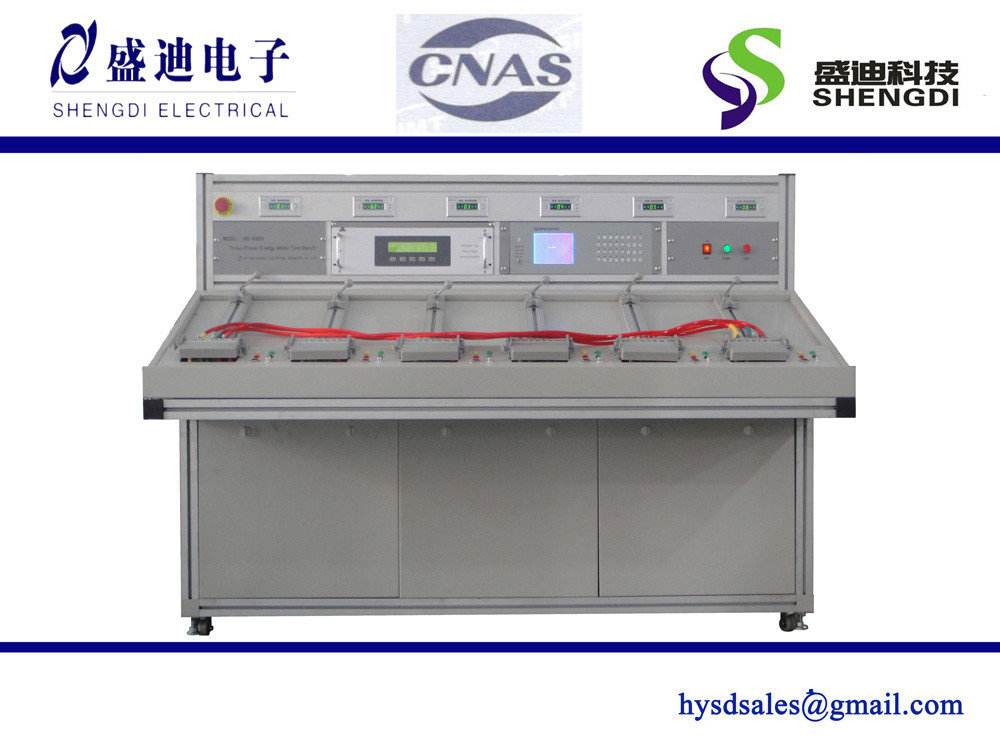 HS-6303C Three-Phase Prepayment Meter test bench,0.05% accuracy Max.120A,IEC62053  Front Load 6 Positions