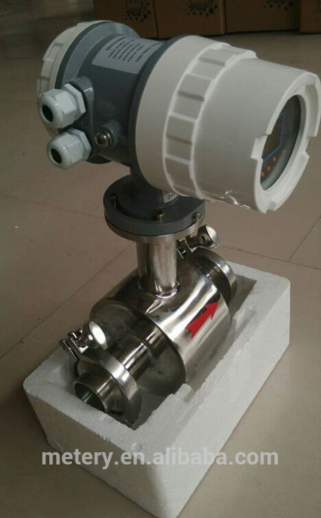 Sanitary electromagnetic flow meter MT100E with Tri-clamp connection