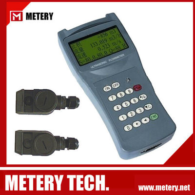 China Handheld ultrasonic flow sensor guage MT100H from METERY TECH. supplier