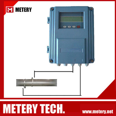 China Wall mounted ultrasonic flow meter MT100FU series from Metery Tech. supplier