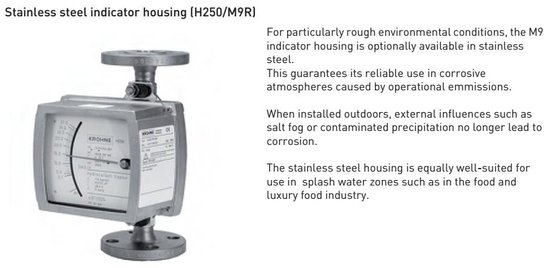 Krohne H250 Metal tube rotameter supplier