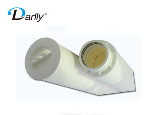 Custom high flow filter cartridges for film / fiber / resin pleated configuration