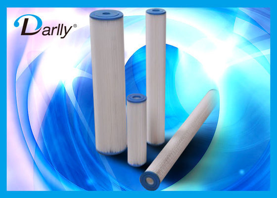 Low Pressure Drop Pleated Water Filter Cartridge For  Industrial Chemicals
