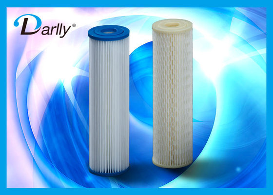 Cellulose / Polyester Pleated Filter Cartridge For Organic Solvents