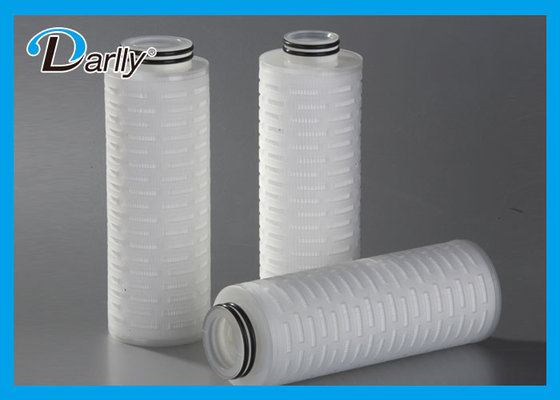 PTFE 5 Pleated Water Cartridge Filter Element For Fermentation Tank