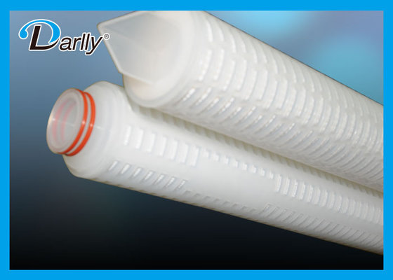 Micron Pleated Filter Cartridge Glass Fiber Single - Piece Cage / Core Construction