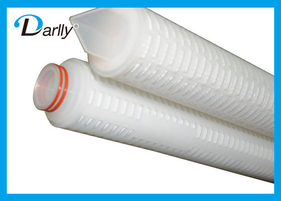 Water Filtration Pleated PTFE Filter Cartridge / 20 Inch Water Filter Cartridge