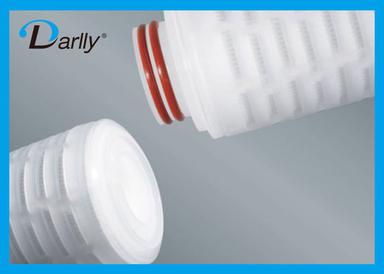 Disposable pleated acid water micro filter cartridge for filtration