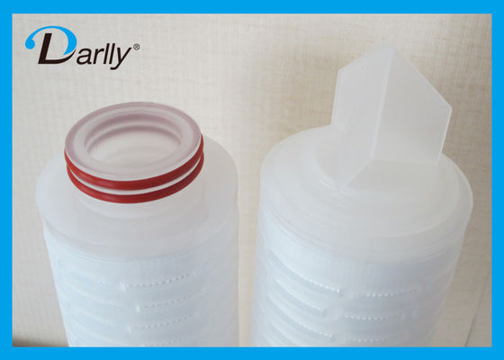 Disposable pleated acid water micro filter cartridge for filtration