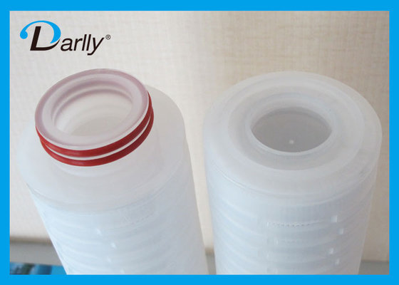 0.01um 0.02um PTFE 10 Inch Filter Cartridge for Gas , Pleated Cartridge Filters